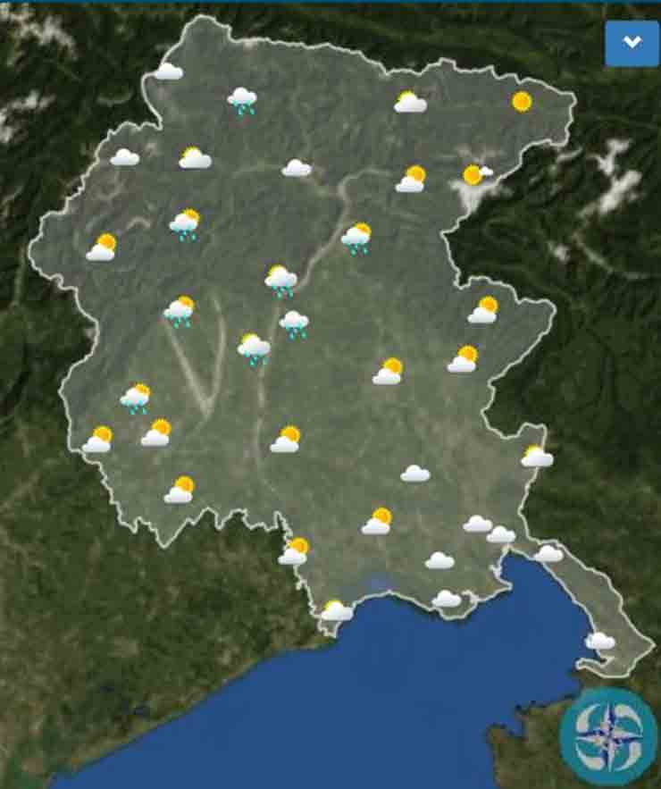 Meteo Trieste domani lunedì 18 novembre: deboli piogge