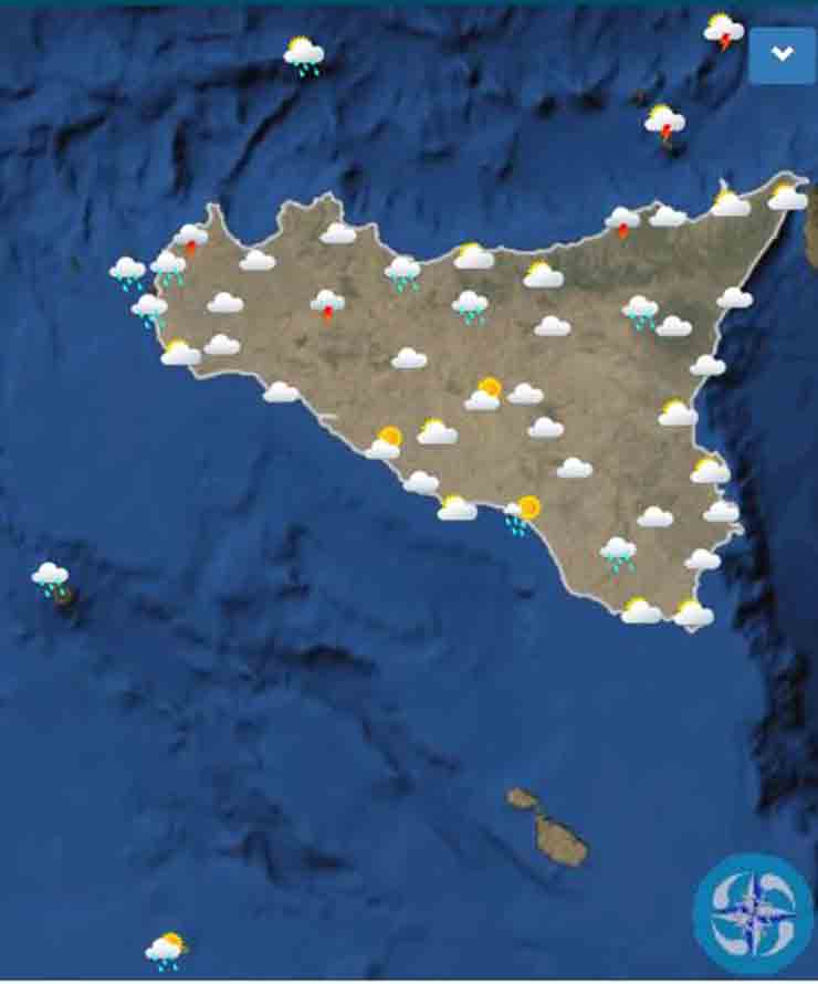 Meteo Palermo oggi lunedì 25 novembre: rovesci e temporali