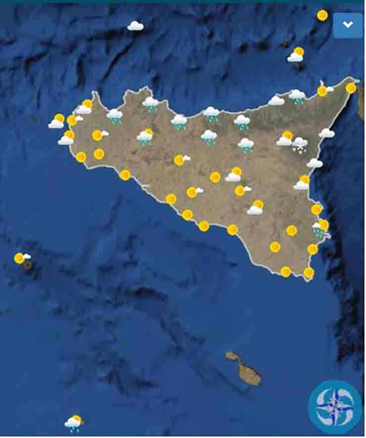 Meteo Palermo oggi lunedì 30 dicembre: rovesci e temporali